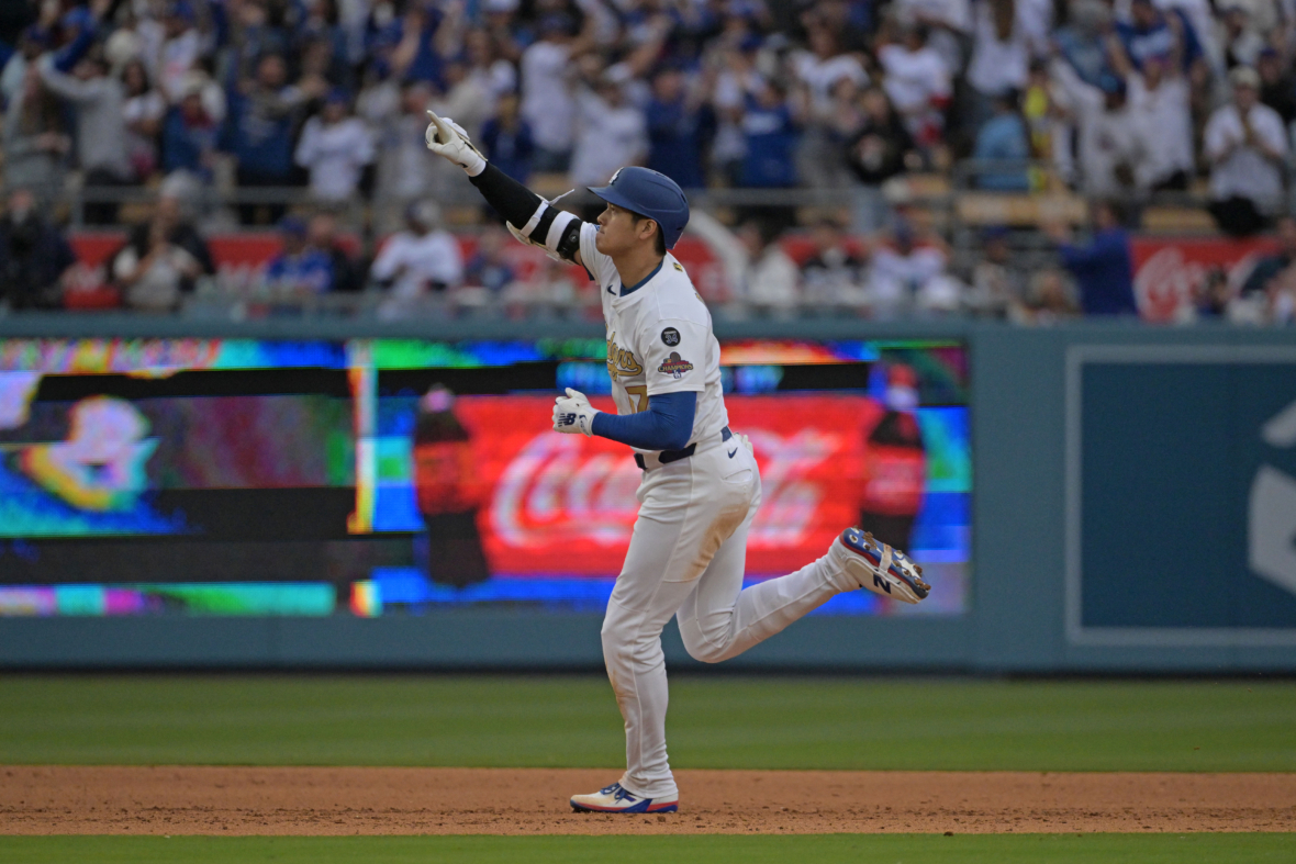 Tom Hanks and Rob Lowe were at the Dodgers home opener